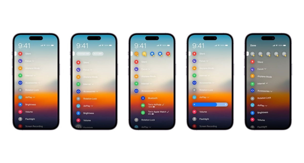 This IPhone Control Center Concept Is Based On A New IOS 17 Menu - GEARRICE
